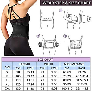 Jueachy Waist Trainer for Women Breathable Waist Trimmer Belly Band Stomach Shaper for Women Black