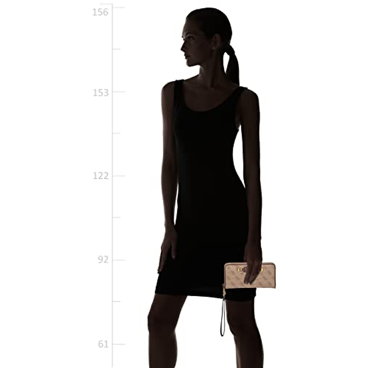 GUESS Izzy Large Zip Around Wallet, Latte Logo/Brown