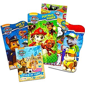 PAW Patrol Board Book Set - 4 Shaped Board Books for Toddlers Kids with Door Hanger (Super Set)