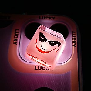 Gaming Keycaps The Joker Resin Keycaps for Cherry MX Swtiches (OEM R4) (Pink)