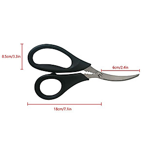 Shrimp Deveiner Scissors Tool, Shrimp Deveiner Cleaner - Seafood Scissors, Lobster Shrimp Scissors Tool, Lobster, Crawfish, Prawns Deveiner Scissors, Crab Leg Cracker, Pack of 2