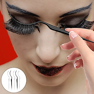 12 Pcs False Eyelashes Display Stick Eyelashes Applicator Tool 3D Eyelash Extensions Style Try on Sticks Planting Grafted Eye Lashes Applicator ​(Black, Transparent）