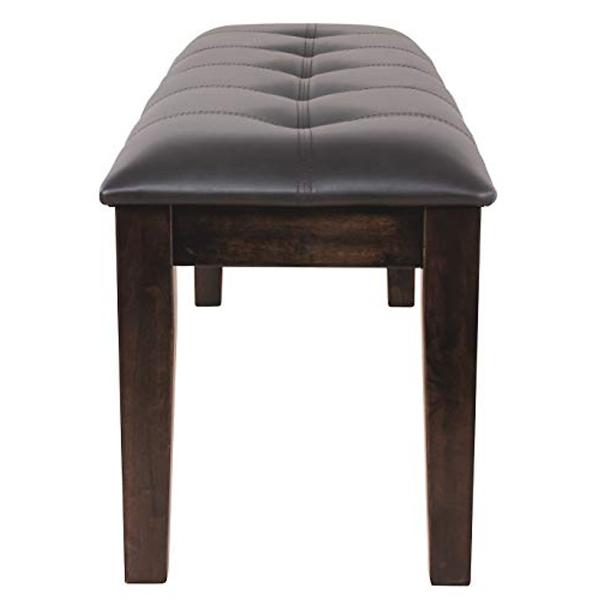 Signature Design by Ashley Haddigan Traditional Upholstered Dining Room Bench, Dark Brown