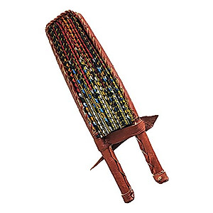 Dupsie's ANAN African Kente Print Folding Handheld Hand Fan Hand-Crafted