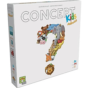 Concept Kids Animals - Cooperative Animal Guessing Game for Children! Fun Family Board Game for Kids & Adults, Ages 4+, 2-12 Players, 20 Minute Playtime, Made by Repos Production