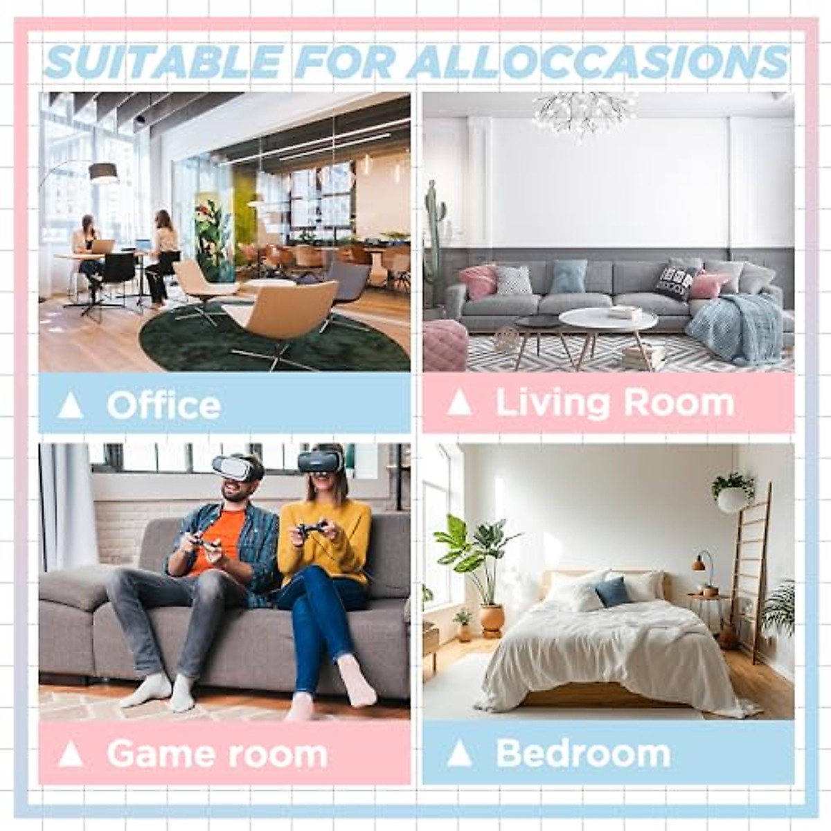 Fahomiss Cream Couch- Sofa Teddy Sectional Loveseat Comfortable Suitable for Living Room Bedroom Office Apartment Small Space Lounge 46.5" W (Blue loveseat)