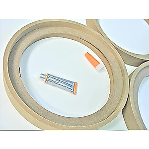 The Electronics PowerHouse 3 Case Pack Kit 8" 8 Inch MDF with Bezel Speaker Subwoofer Spacer 3/4" Rings with Gorilla Glue