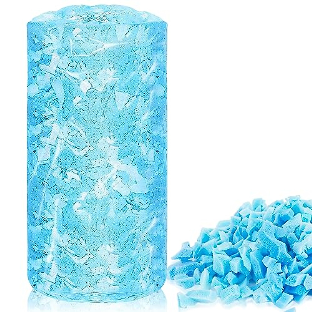 RAINBEAN 5lbs Bean Bag Filler, Shredded Memory Foam Filling for Bean Bag Chair, Dog Beds, Cushions Pillows, Added Gel Particles