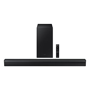 SAMSUNG HW-B450 2.1ch Soundbar w/Dolby Audio, Subwoofer Included, Bass Boosted, Wireless Bluetooth TV Connection, Adaptive Sound Lite, Game Mode, 2022 (Renewed)