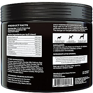 Hemp Calming Chews for Dogs with Vitamins and Minerals - Natural Dog Calming Treats with Hemp Oil - Help Your Dog Relax During Thunderstorms, Separation, Car Rides - 180 Tasty Calming Dog Treats