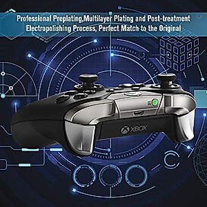 SANITRO 2 Pack Upgraded Bumpers Replacement LB RB Button Triggers Parts - Ultra Durable Version + T6 T8 Screwdriver Repair Kit Compatible with Xbox One Elite Controller