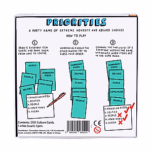 Priorities: The Hilarious New Party Game of Absurd Choices That Gets Everyone Laughing – Party Games for Adults and Teenagers - Card Games - Board Games - Travel Games