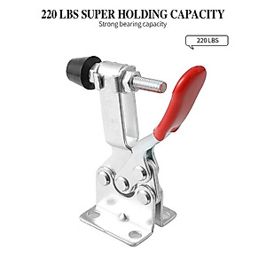 Anndason 6 PCS Hand Tool Toggle Latch Clamp 201B,220 Lbs Holding Capacity Horizontal Clamp Horizontal Quick Release Toggle Clamp (6 PCS 201B)