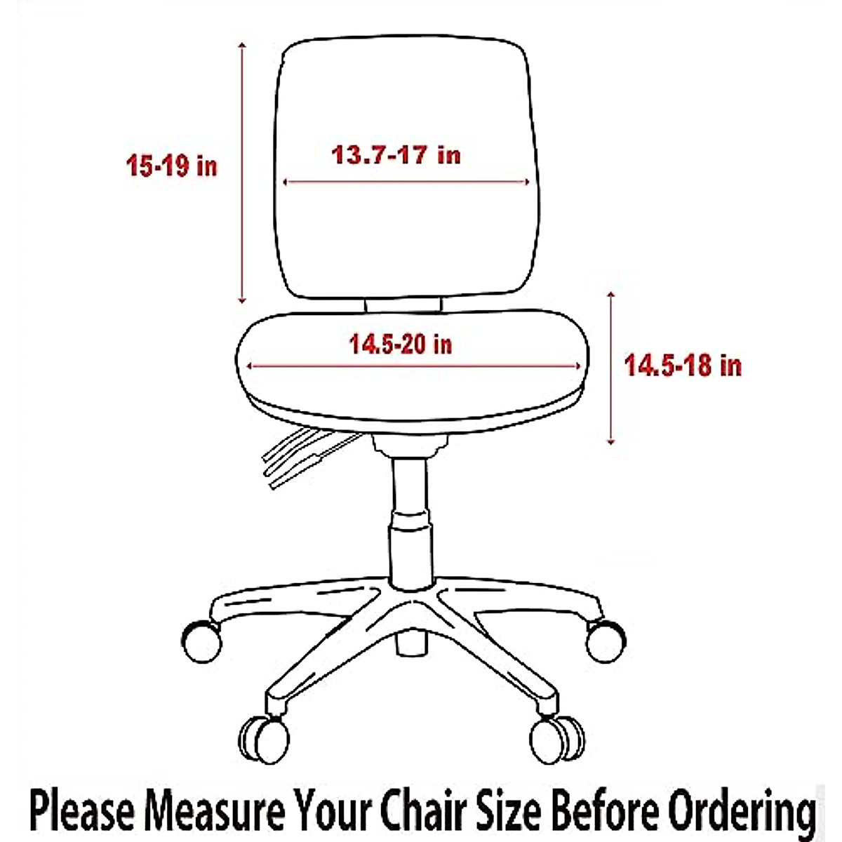 Deisy Dee Computer Office Chair Covers Pure Color Universal Chair Cover Stretch Rotating Chair Slipcovers Cover ONLY Chair Covers C098 (RoyalBlue)