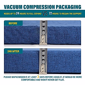 mudilun Indoor Bench Cushion 40 * 18 * 2inch,Piano Cushions with Non-Slip Bottom,Soft and Comfortable with Zipper Porch Swing Cushions,Rectangular Indoor/Outdoor Furniture Seat Cushion(Blue)