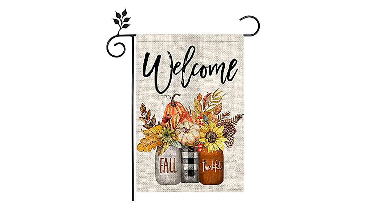 Fall Welcome Garden Flag - Rustic Autumn Decor | CROWNED BEAUTY