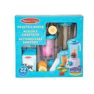 Melissa & Doug Smoothie Maker Blender Set with Play Food - 22 Pieces - Play Blender Mixer Toy for Kids Kitchen Ages 3+