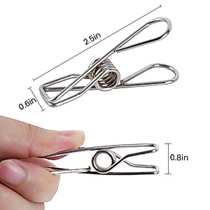 15 Pack Sous Vide Cooking Clips for Immersion Circulator, Sous Vide Weights Clamp Compatible with All Kinds of Sous Vide Cookers & Containers, Keep Bags Submerged, Food Grade Stainless Steel