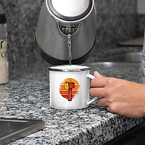 Vintage Mailbox Gift for Lovers Unique Gift Idea for Friends Family 12oz Enamel Silver Mug