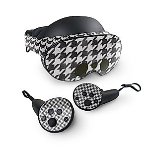 MightySkins Glossy Glitter Skin Compatible with Meta Quest Pro - Houndstooth | Protective, Durable High-Gloss Glitter Finish | Easy to Apply, Remove, and Change Styles | Made in The USA