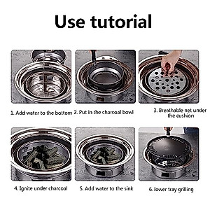 FOUNCY Barbecue Grill, Thick Outdoor BBQ Grill, Lightweight Portable Charcoal Grill, Strong Toughness Tailgating Grill, Compact Grill for School, Barbecue, Picnic, Wedding, Camping