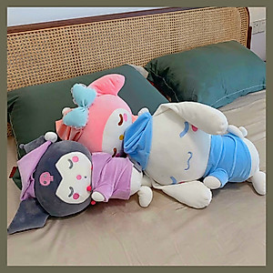 My Melody Plush Toys, Kawaii Sleep Cinnamoroll 9inch/23cm Cartoon Stuffed Animals My Melody Cinnamoroll Plush Toy Anime Kawaii Cute Soft Plushie Appease Girls Doll Toys Gifts