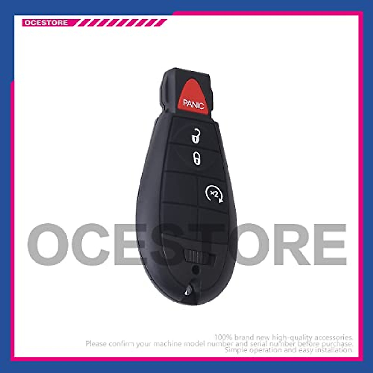 OCESTORE GQ4-53T Car Key Fob Keyless Control Entry Remote 4 Button Vehicles Replacement Compatible with Cherokee 2014-2020 68105083