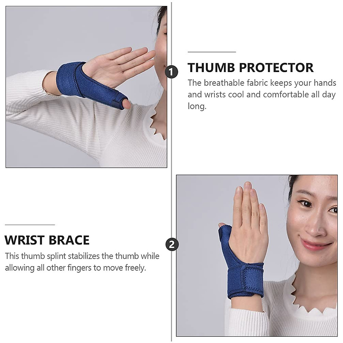 Healifty 1pc Thumb Orthosis Wrist Support Brace Wrist Support Wrap Broken Finger Splint Resting Hand Splint Wrist Brace Thumb Guard to Sleep Protective Gear Ok Cloth Composite Material