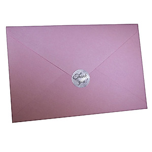 YOOMAO Silver Thank You Stickers Seal Labels 500pcs Labels Scrapbooking Stickers for Package Stationery Sticker 1 Inch