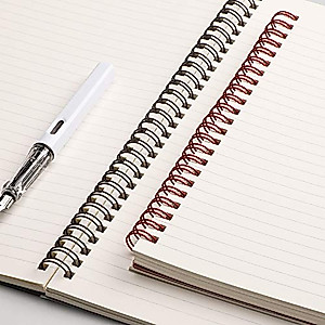 EMSHOI Lined Journal Spiral Notebook 5.7" x 8.22" - 4 Pack 640 Pages 100gsm Thick Paper, A5 Small Notebooks College Ruled, Plastic Hardcover Journals for Writing Women Men Work School Supplies