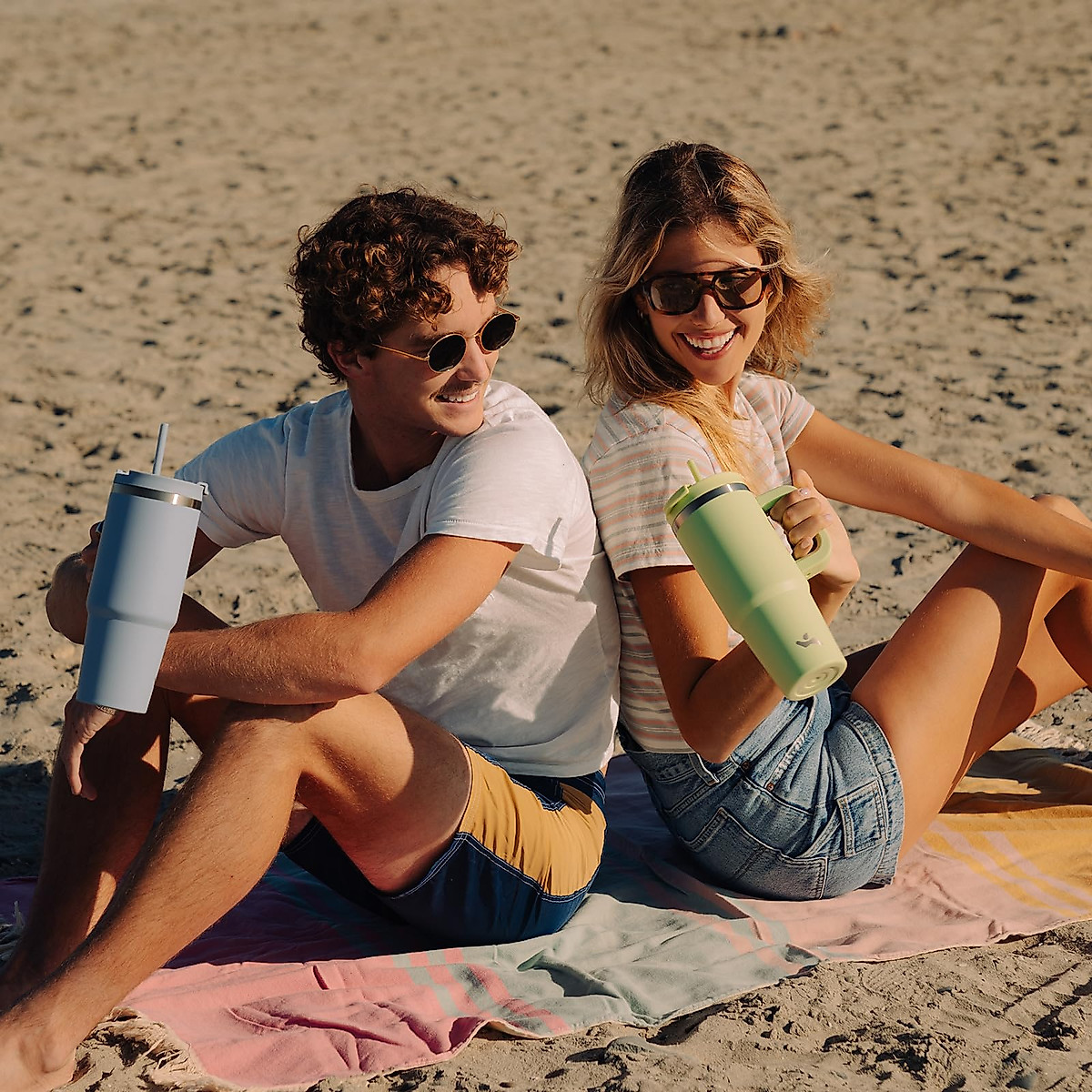 Konokyo 30 oz Tumbler with Handle and 2 Straws,2 in 1 Lid Insulated Water Bottle Stainless Steel Travel Coffee Mug,Black