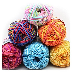 10pc/50g/ball Soft Yarn Hand Knitting Crochet Woolen Worsted #5 Section-Dyeing Middle-Thick Milk Cotton Yarns (Color : 16)