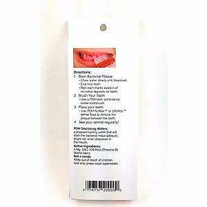 POH Plaque Disclosing Tablet Wafers For Kids - 40 Count, Cherry Flavor - Plaque Remover