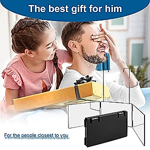 LMZNXCZ 3 Way Mirror for Self Hair Cutting,360 Haircuts Mirror Men for Barber Use Tools,to See Back of Head,Tri Fold Mirror with Portable Height Adjustable Telescoping Hooks