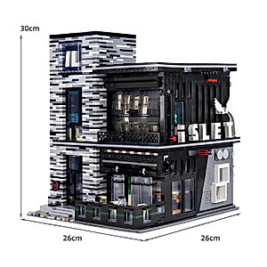 General Jim's Pub and Restaurant City Modular Building Blocks Toy Bricks Set Two Level Amazingly Detailed Building Bricks MOC Toy Set - for Teens and Adults