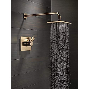 Delta Faucet Vero 17 Series Dual-Function Shower Faucet Set Gold, Single Spray Touch-Clean Shower Head, Delta Shower Trim Kit, Champagne Bronze T17253-CZ (Valve Not Included)