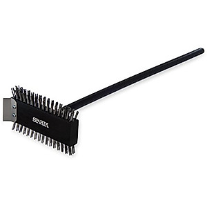 SPARTA 4029000 Stainless Steel Grill Brush, Grill Scraper With Metal Bristles, 30.5 Inches, Black
