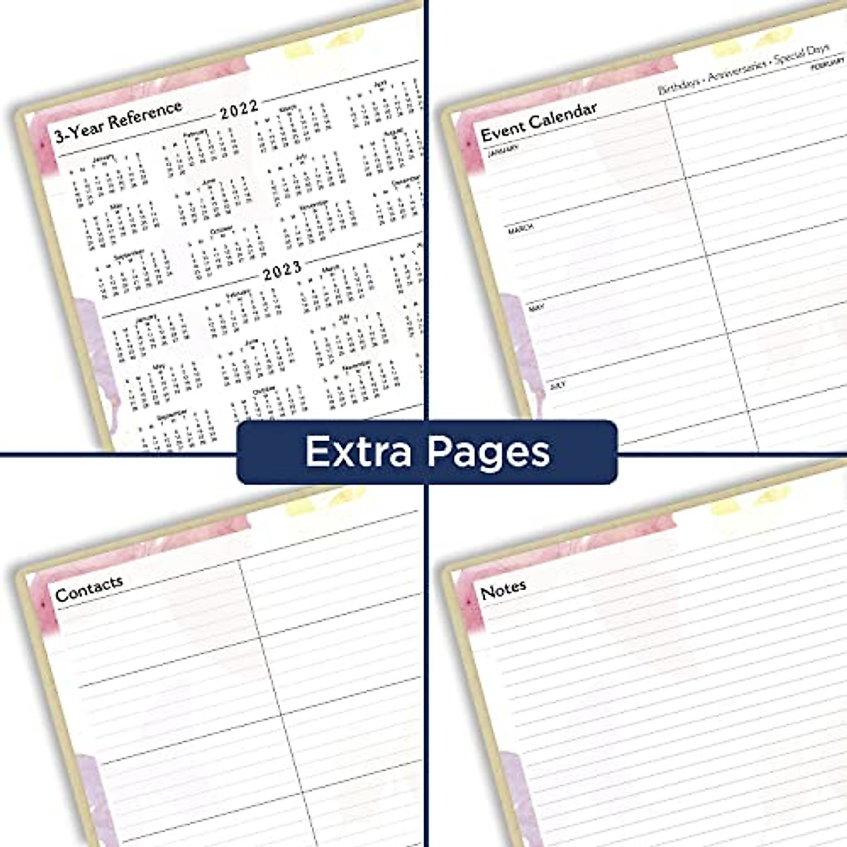 AT-A-GLANCE 2023 Weekly & Monthly Planner, 8-1/2" x 11", Large, Recycled, Watercolors (791-905G)