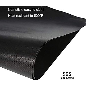 Stove Burner Covers - Gas Stove Protectors Black 0.2mm Double Thickness, Reusable, Non-Stick, Fast Clean Liners for Kitchen/Cooking. Stove top Covers Gas Burners Size 10.6" x 10.6" BPA Free(8 Packs)