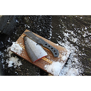 S-TEC 12-inch Rugged Chef Field Tactical Folding Cleaver (Stonewashed)