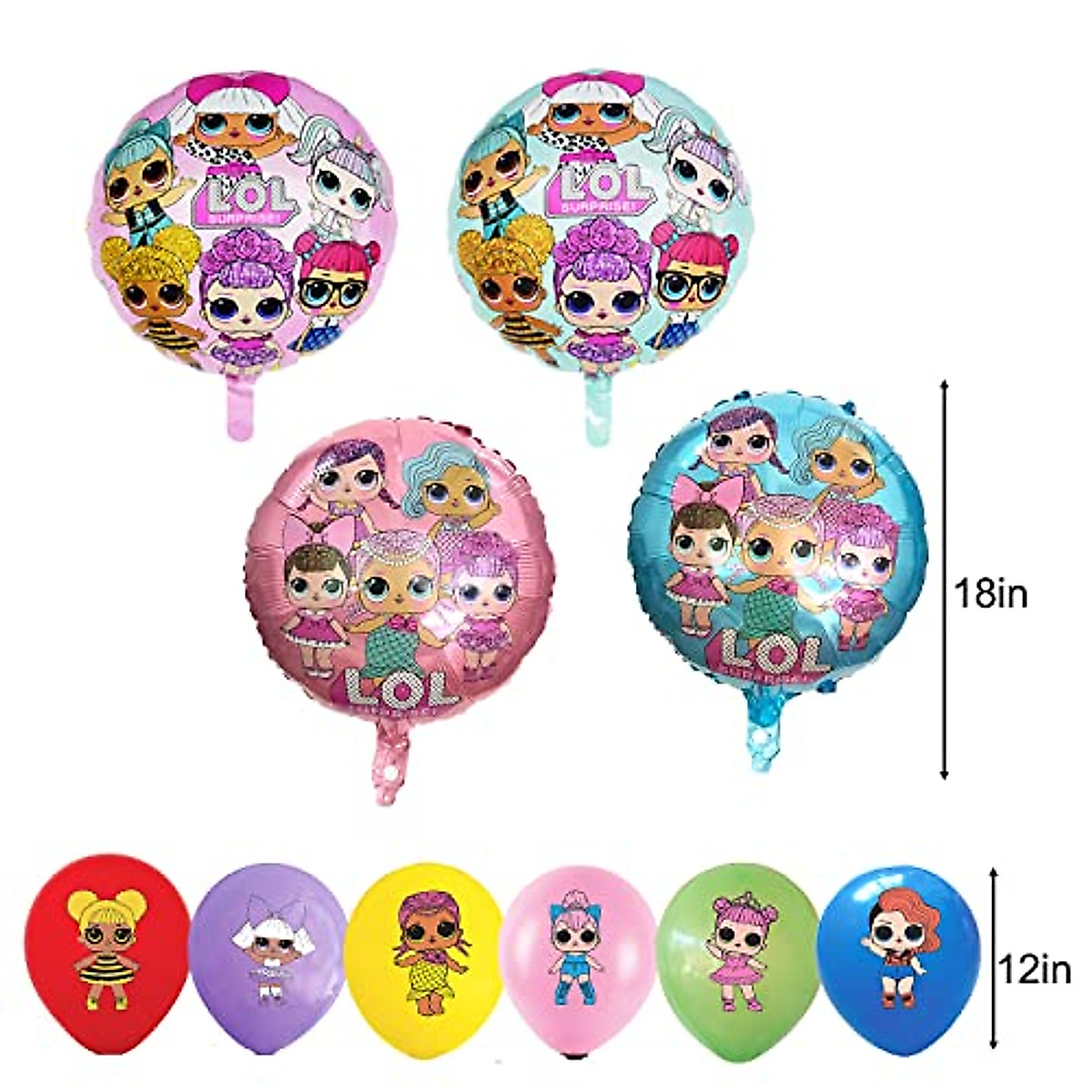 L-0-L Birthday Party Decorations, 30Pcs L-0-L Balloons for Girls Birthday Party Decorations Kids Baby Shower Surprise Birthday Party Theme Supplies Decorations.