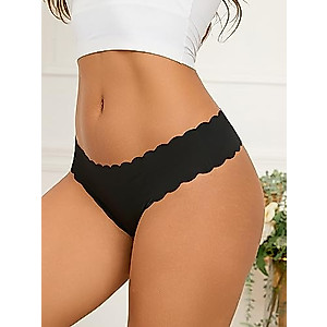 Aogda Thongs for Women Seamless Underwear Low Rise Panties Womans Thong（Medium）