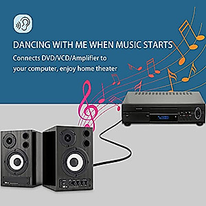 Devinal 1/4" inch TRS to RCA Y Splitter Cable, 6.35mm Stereo to 2 RCA Phono Insert Cable, Dual RCA to Quarter inch Audio Breakout Cable Cord 10 feet/ 3 Meters