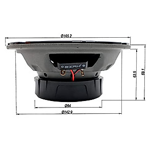 BZRK Audio 6.5" Car Speakers Pair 60 Watts RMS/160 Watts Max (Each) MCX-160 Point Source Coincident Coaxial