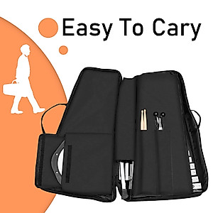 VACHAN 32 Notes Glockenspiel Bell Kit Professional Xylophone for Adult Beginner Students with 8'' Drum Practice Pad,Adjustable Music Stand,Glockenspiel Stick,Drum sticks and Carrying Bag