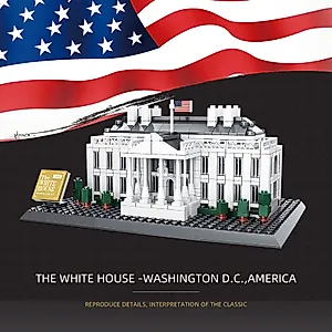WANGE Building Block Toys The White House Model (770 Pieces) The World's Great Architecture Series Collectible Famous Landmarks Excellent Gift for Teens and Adults