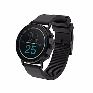 Skagen Falster Men's Gen 6 Stainless Steel Smartwatch Powered with Wear OS by Google with Speaker, Heart Rate, GPS, NFC, and Smartphone Notifications Color: Black (Model: SKT5303V)