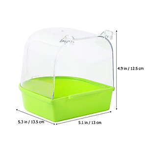 iplusmile Parakeet Cage Parakeet Cage Parrot Bath Box Bird Cage Bath Accessories Hanging Bathing Tub for Parakeet Pet Cockatiel Canary Cockatoos Conure Lovebird Supplies Parakeet Toys Parakeet Toys