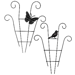 YARNOW 8 Pcs Rose Plant Orchid Plant Rose Trellises Stackable Flower Trellis Flower Support Ring Tomato Cages Plant Support Rack Plant Climbing Stand Plant Climbing Rack Fixed Rod Bracket