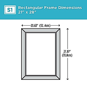 Delta Wall Mount 21 in. x 28 in. Small (S1) Rectangular Framed Float Mounting Bathroom Mirror in Matte White with Standard Glass